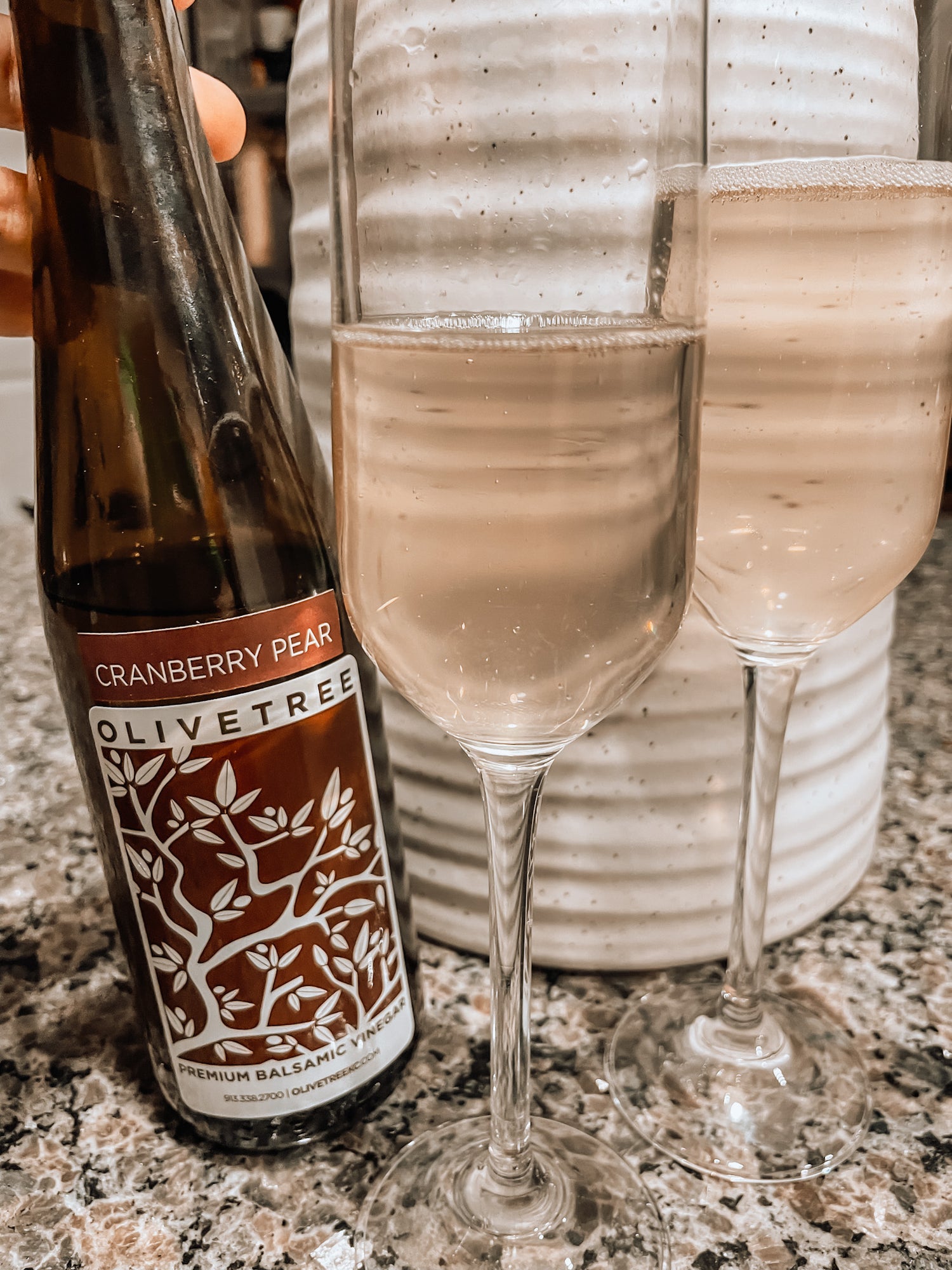 Cranberry Pear Champagne Cocktail Recipe – Olive Tree KC